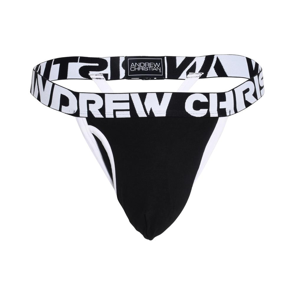 Andrew Christian Fly Y-Back Thong w/ ALMOST NAKED® Black – Gunderwear