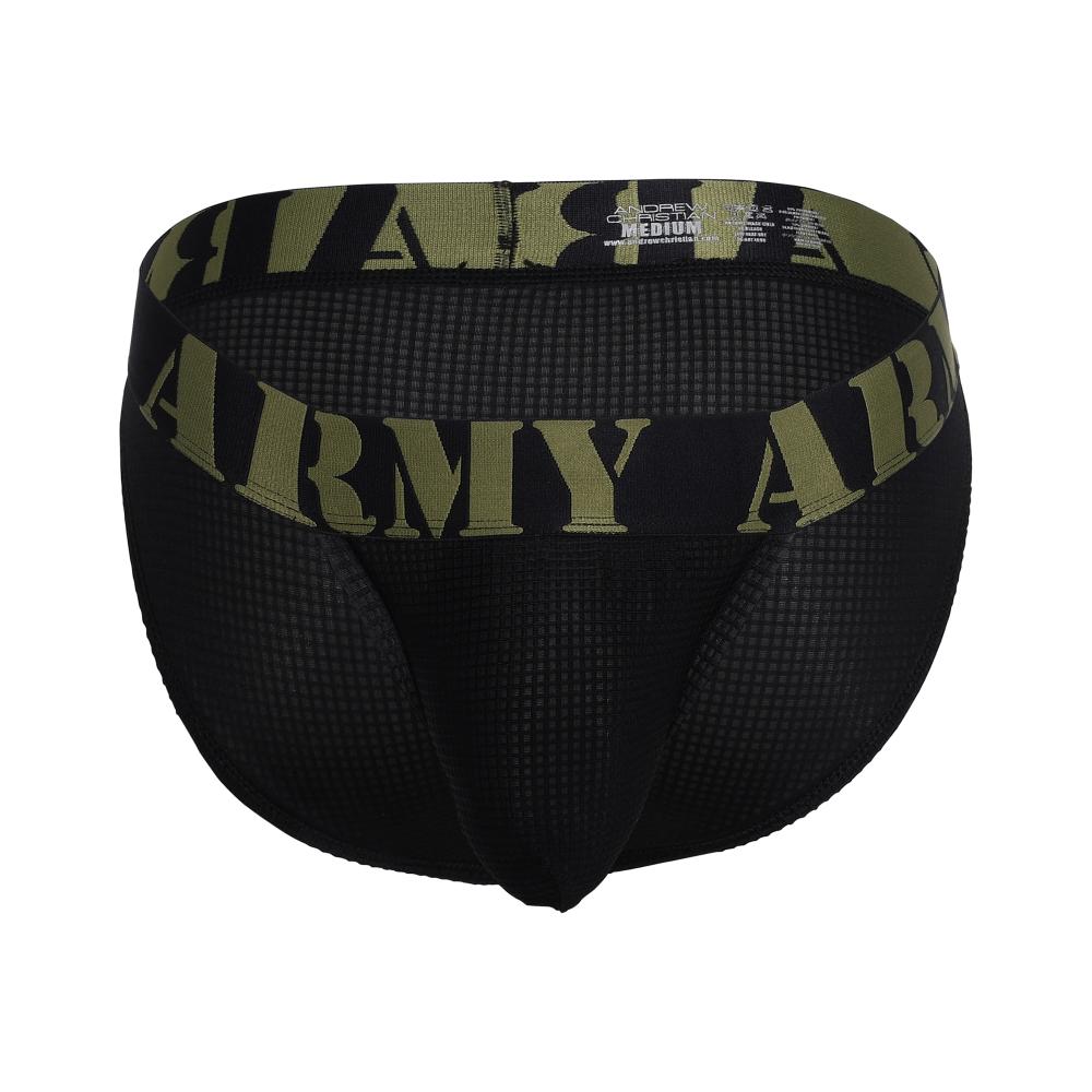Andrew Christian Military Brief w/ ALMOST NAKED® Black – Gunderwear
