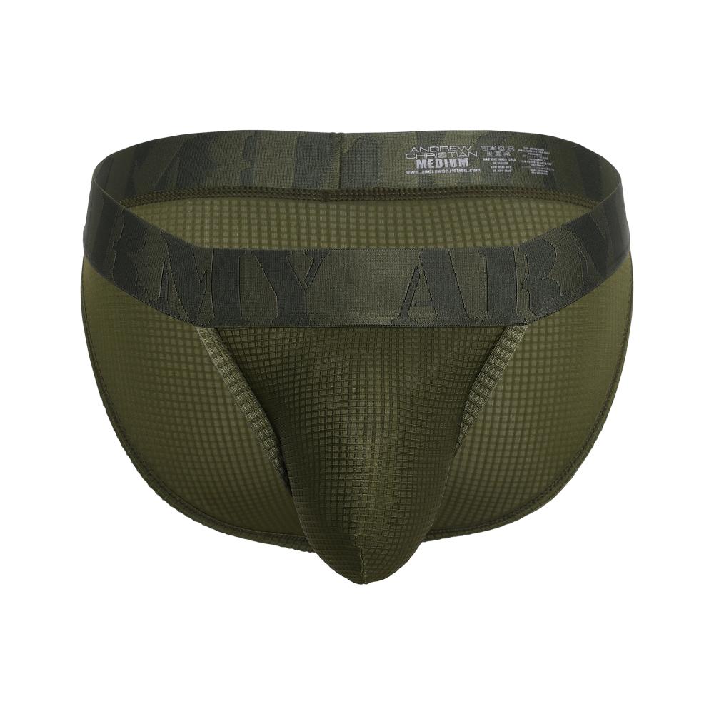 Andrew Christian Military Brief w/ ALMOST NAKED® Olive – Gunderwear