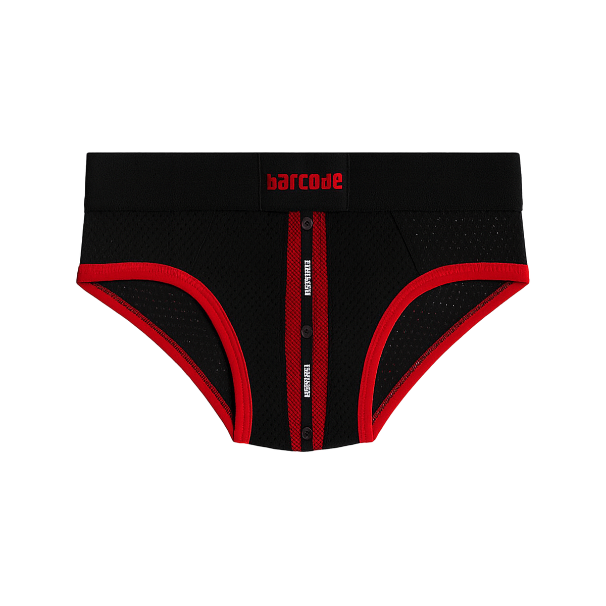 Barcode Berlin Mesh Brief Sicile Black-Red – Gunderwear