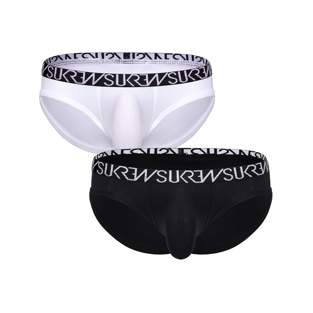 SUKREW Low-rise Brief Multipack 1x Optic White + 1x Midnight Black ...