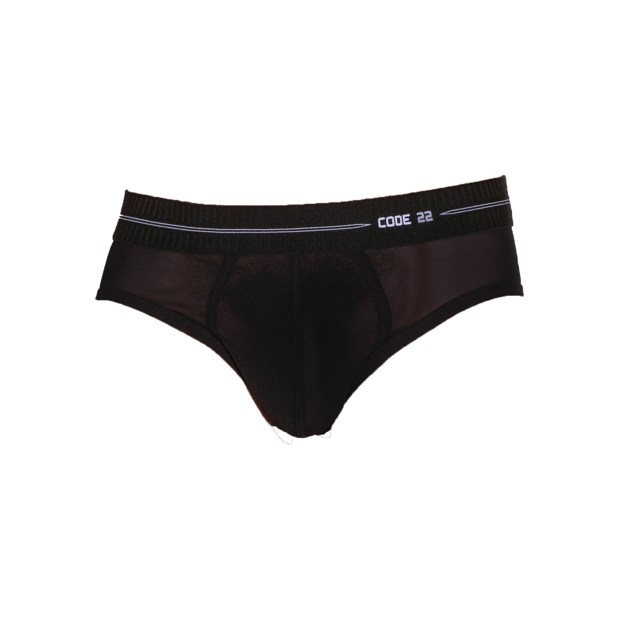 CODE 22 Sheer Mesh Brief Black – Gunderwear